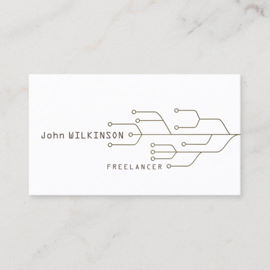 Cyber tech art template business card | Zazzle.com