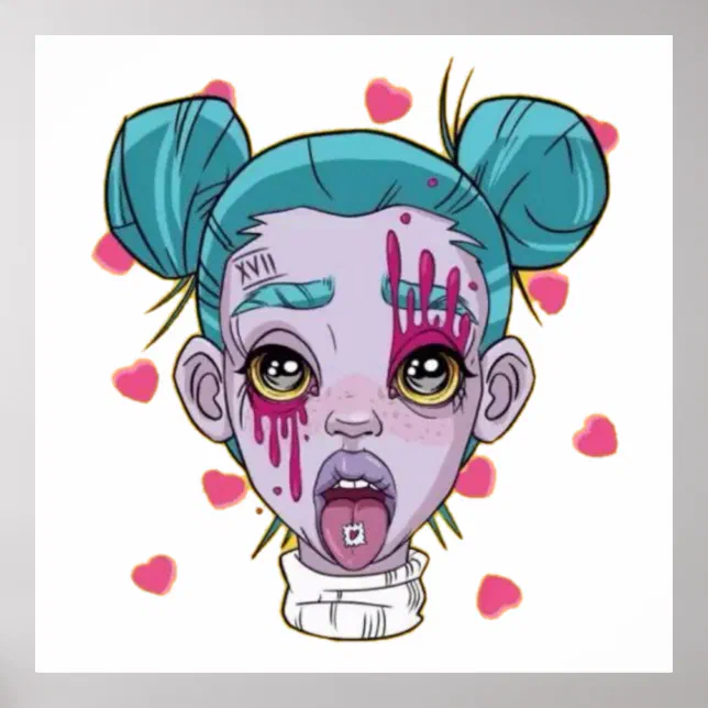 cyberpunk art, cyberpunk, clubber girl, party poster | Zazzle