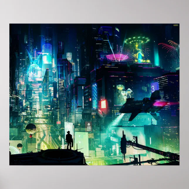 CYBERPUNK CITY POSTER | Zazzle