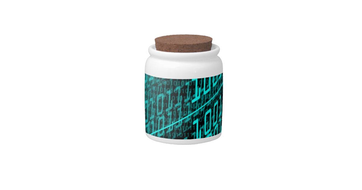 Cyberpunk Futuristic Computer Technology Circuit Candy Jar | Zazzle