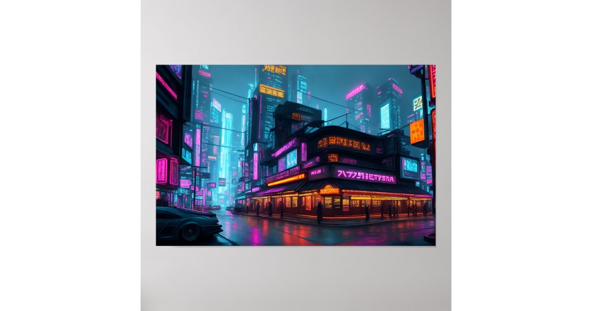 Cyberpunk Night City Poster | Zazzle