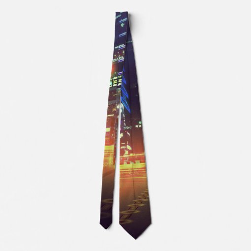 Cyberpunk Scifi Futuristic Night City Neck Tie | Zazzle