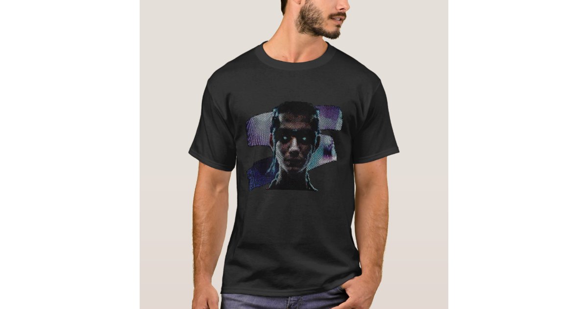 Cyberpunk Warrior ASCII Art T-Shirt | Zazzle