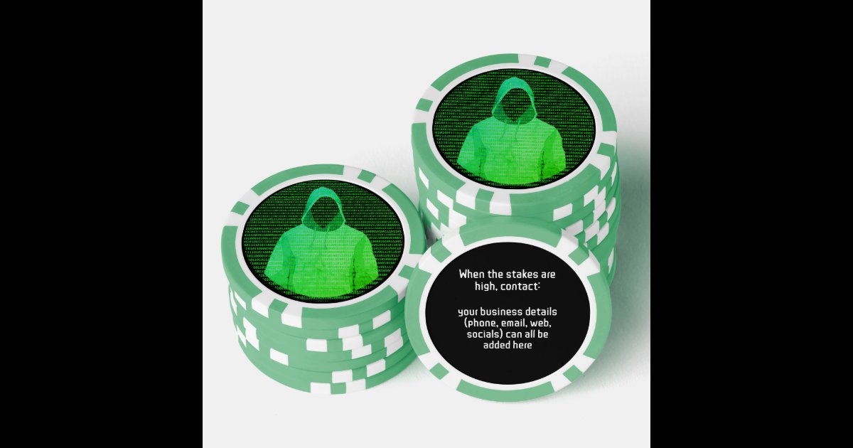 Cybersecurity - a High Stakes Business - Custom Poker Chips | Zazzle