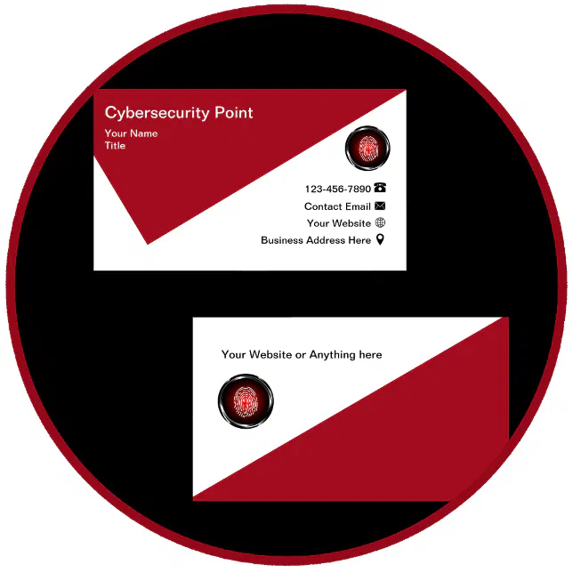 Cybersecurity Fingerprint Business Cards | Zazzle