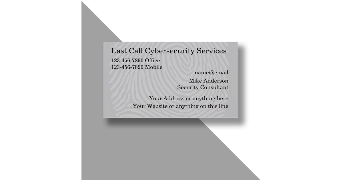 Cybersecurity Services Business Card Template | Zazzle