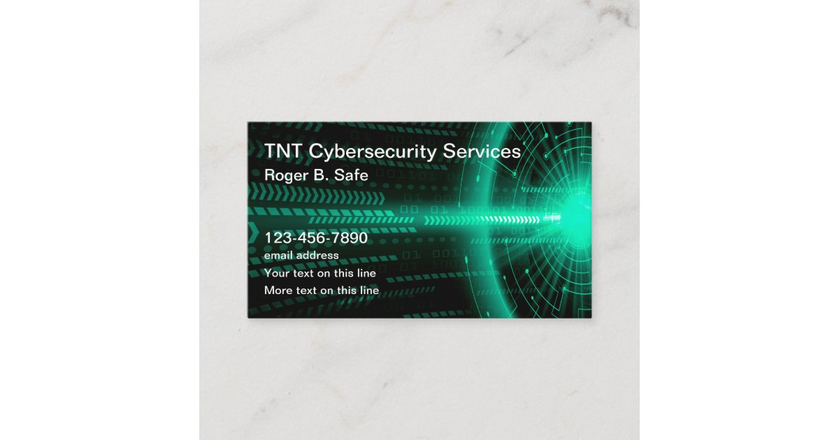 Cybersecurity Services Unique Modern Design Business Card | Zazzle