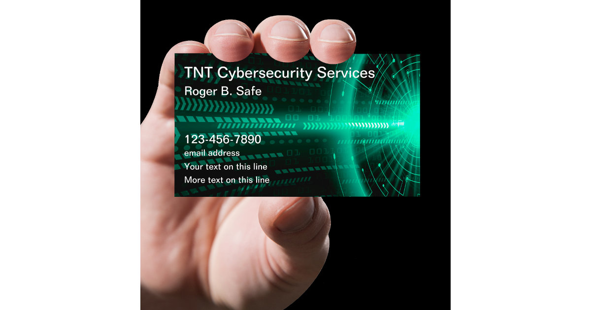 Cybersecurity Services Unique Modern Design Business Card | Zazzle