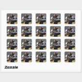 Cyborg Square Sticker | Zazzle