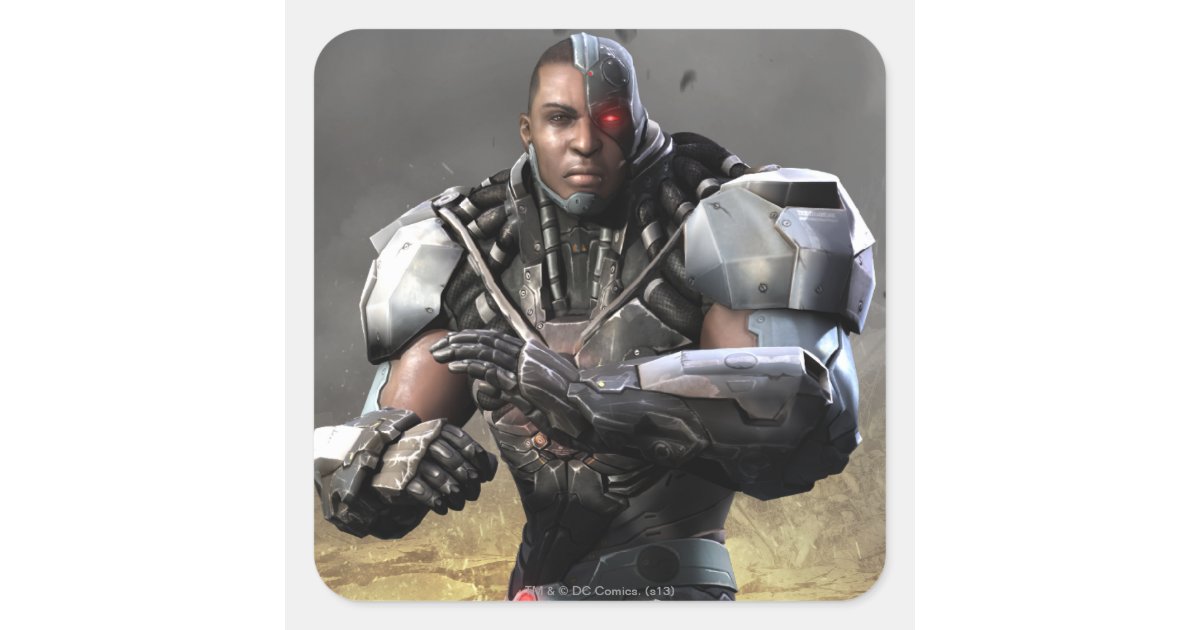 Cyborg Square Sticker | Zazzle