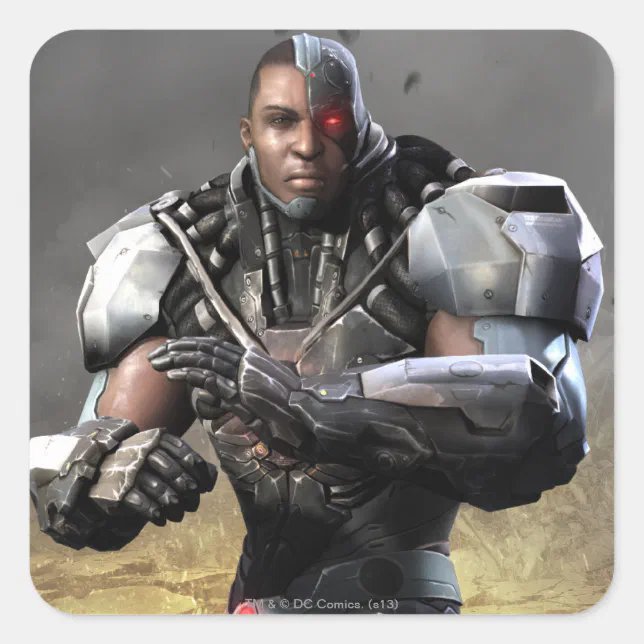 Cyborg Square Sticker | Zazzle