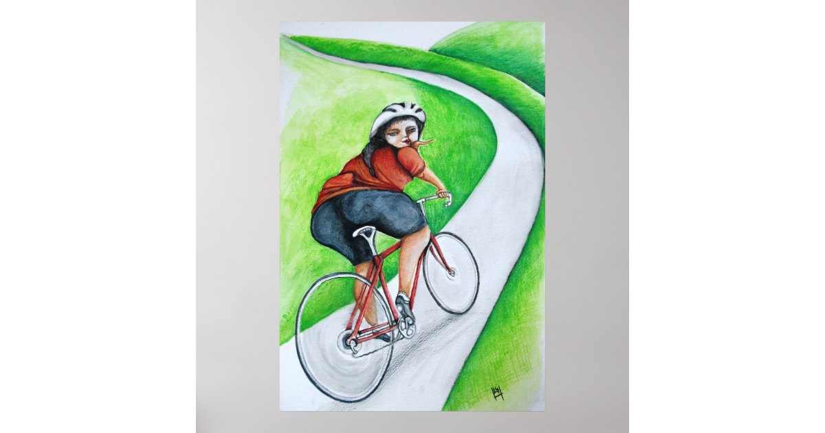 Cycle Girl- Kiss Goodbye Poster | Zazzle