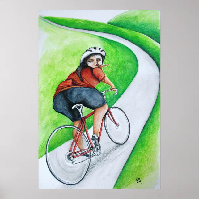 Cycle Girl- Kiss Goodbye Poster | Zazzle