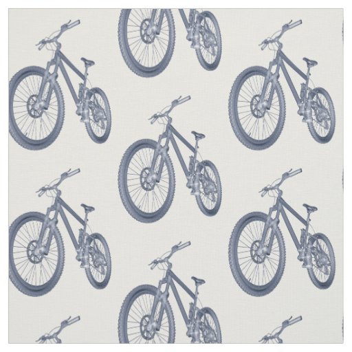 Cycle Theme Bicycle Print Fabric | Zazzle