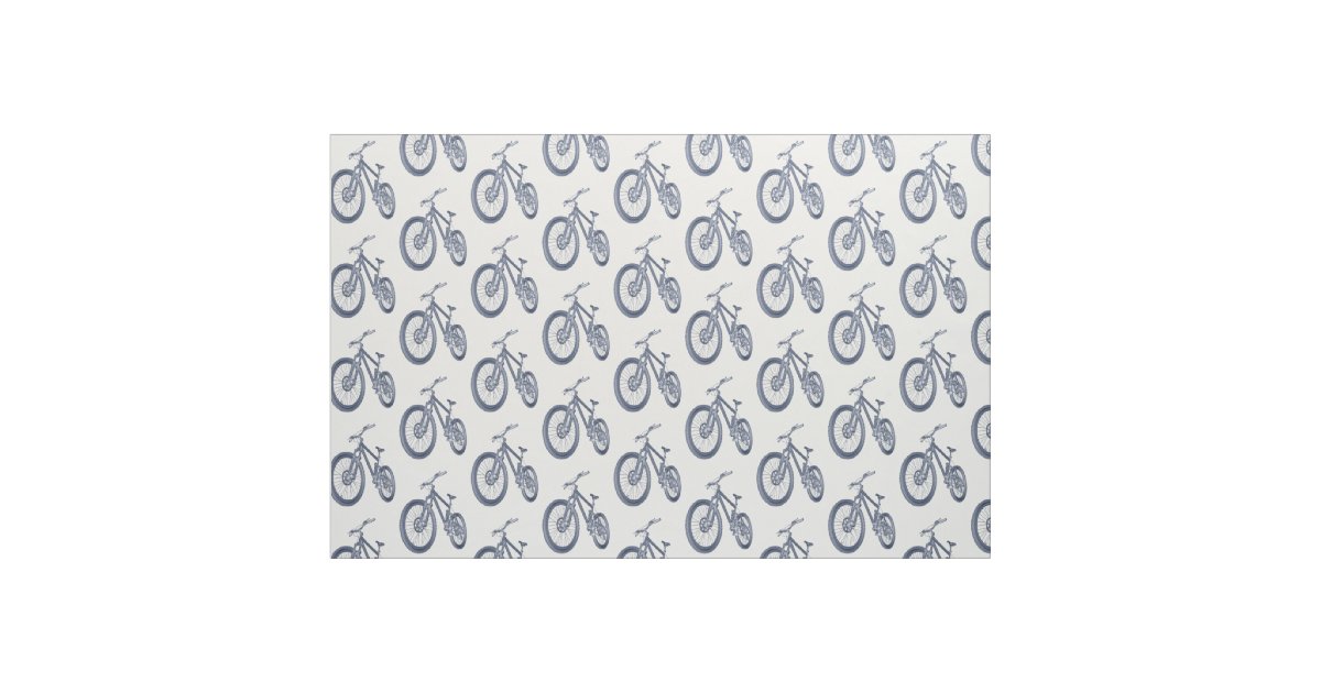 Cycle Theme Bicycle Print Fabric | Zazzle