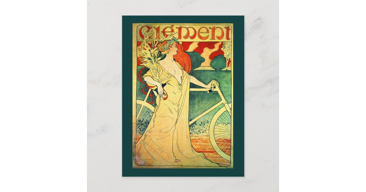 Cycles Clément Vintage Bicycle Poster Postcard | Zazzle Cycles Clément Vintage Bicycle Poster Postcard | Zazzle