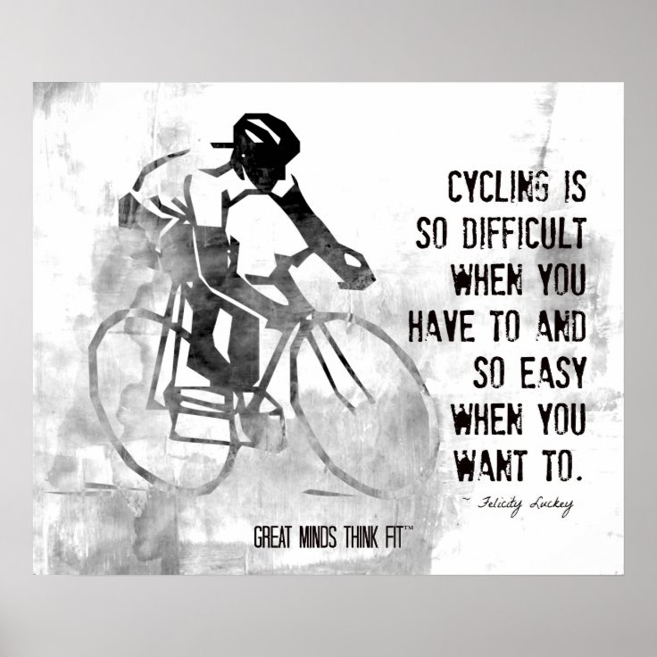 Cycling, Attitude and Inspiration Poster | Zazzle