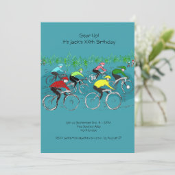 Cycling Birthday Party Invitation | Zazzle