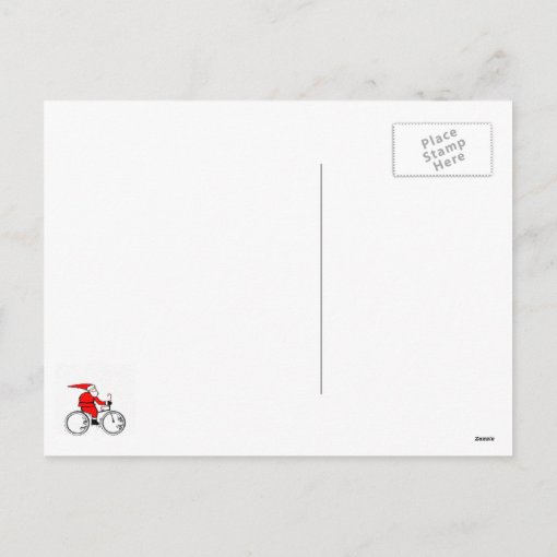 Cycling Christmas Holiday Postcard | Zazzle