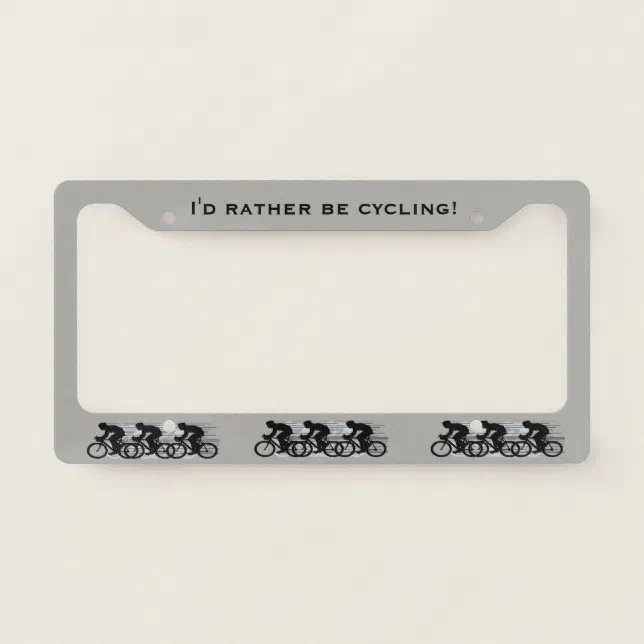 Cycling Design License Plate Frame | Zazzle
