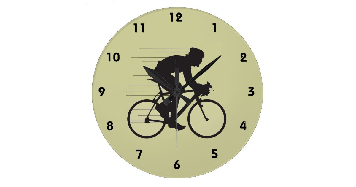 Cycling Design Wall Clock | Zazzle.com