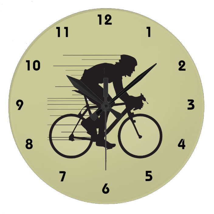 Cycling Design Wall Clock | Zazzle.com