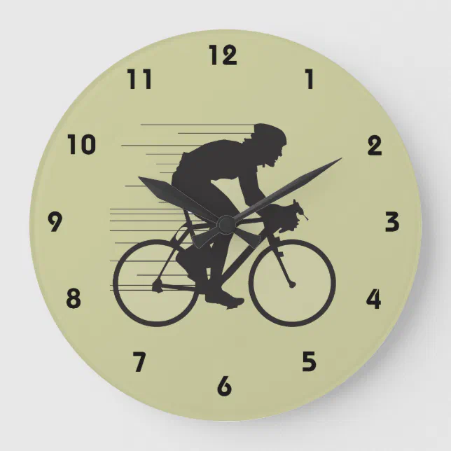 Cycling Design Wall Clock | Zazzle