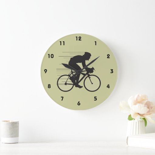Cycling Design Wall Clock | Zazzle