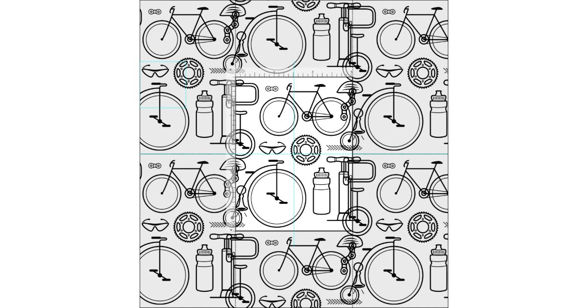 Cycling Essentials Bicycle Print Fabric | Zazzle.com