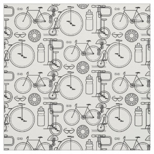 Bicycle Print Fabric | Zazzle
