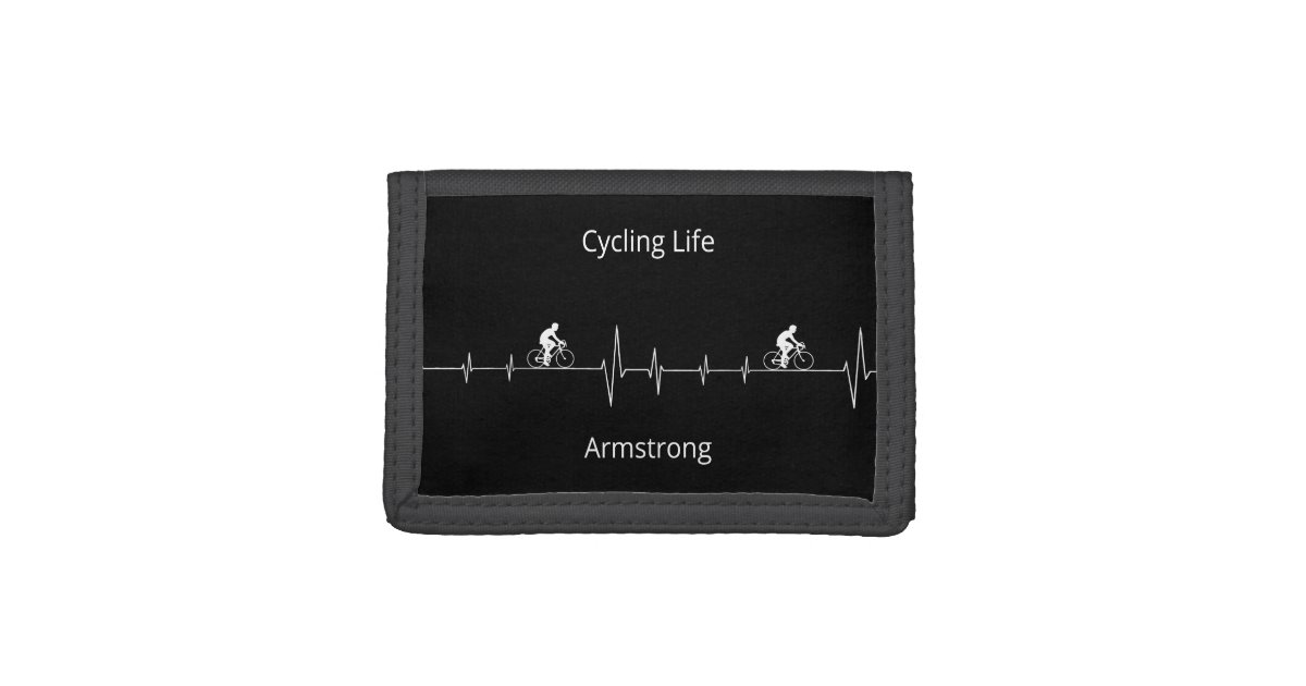 Cycling Life, Heartbeat customizable Trifold Wallet | Zazzle