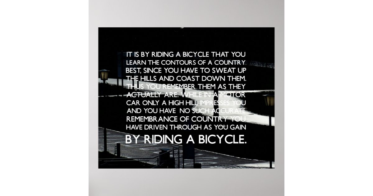 Cycling motivational Poster. Poster | Zazzle