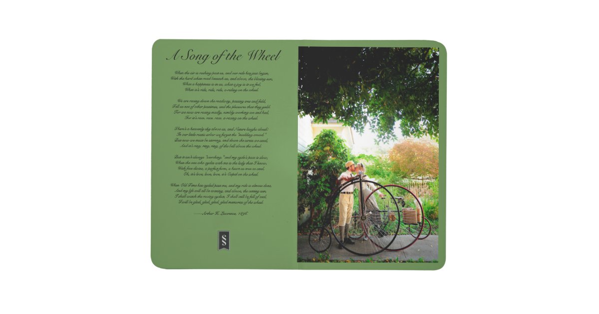 Cycling poem on notebook | Zazzle