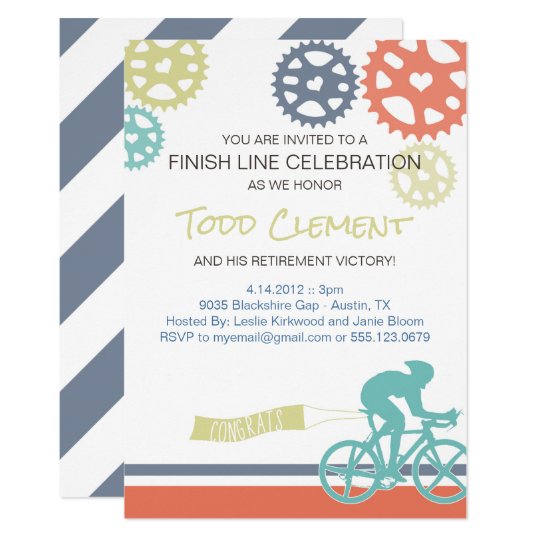 Cyclist Road Bike Invitation | Zazzle.com