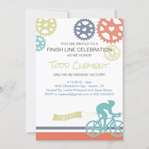 Cyclist Road Bike Invitation | Zazzle