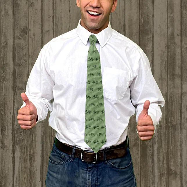 Cyclist Theme - Road Racing Bicycle on Stripey Tie | Zazzle