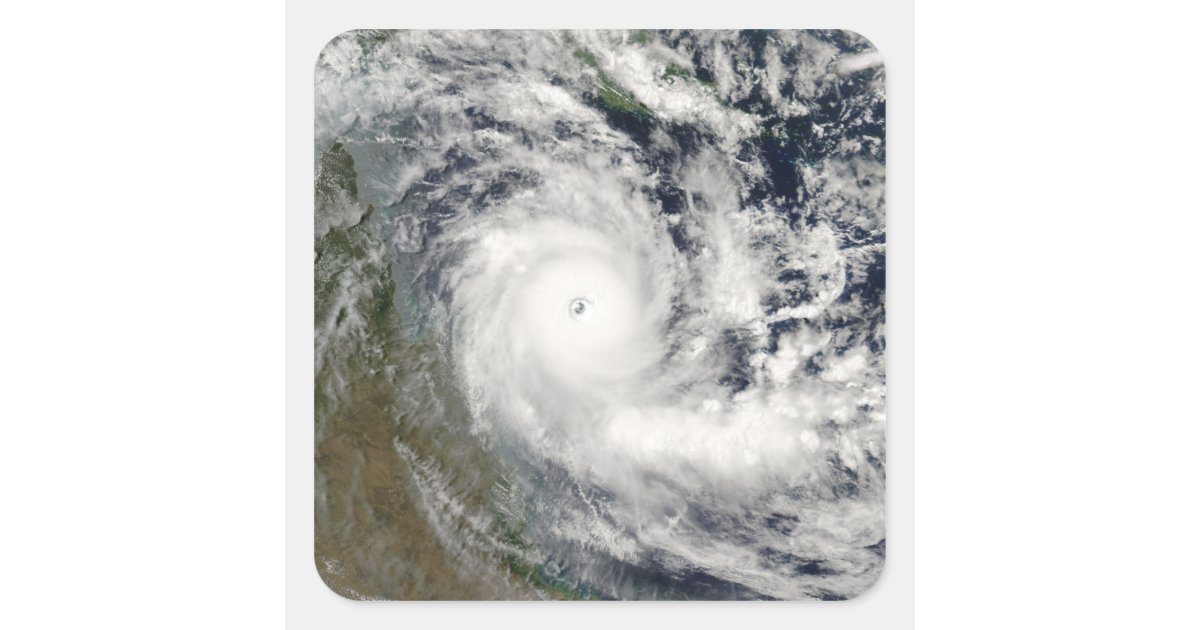 Cyclone Ingrid Square Sticker | Zazzle