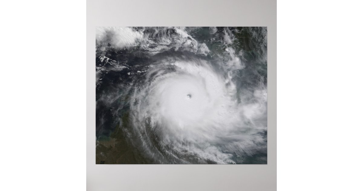 Cyclone Monica in the south Pacific Ocean Poster | Zazzle