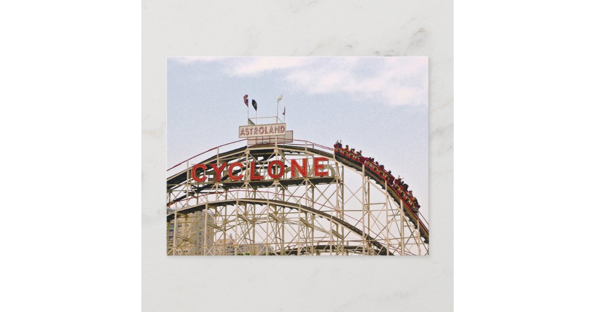 Cyclone Roller Coaster - Coney Island, postcard | Zazzle