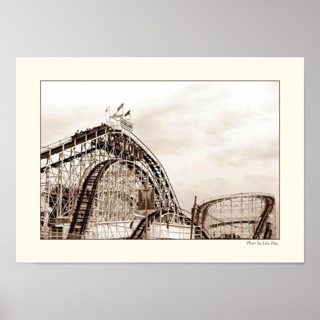 Cyclone Rollercoaster Poster | Zazzle