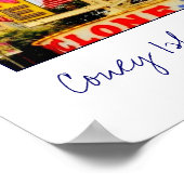 Cyclone Rollercoaster Sign Poster | Zazzle