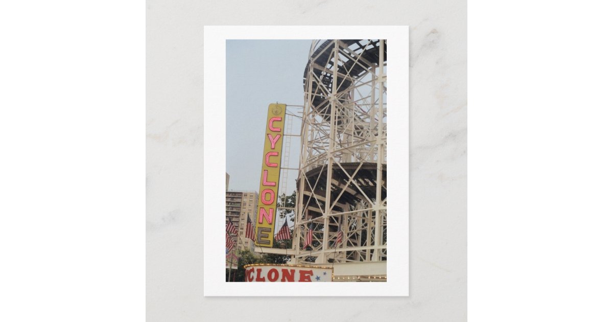 Cyclone Sign (Coney Is., NY) postcard | Zazzle