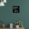 Cyclopath Funny Gift For Cyclists and Bikers Poster | Zazzle