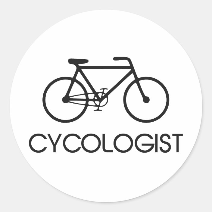 Cycologist Cycling Cycle Classic Round Sticker | Zazzle