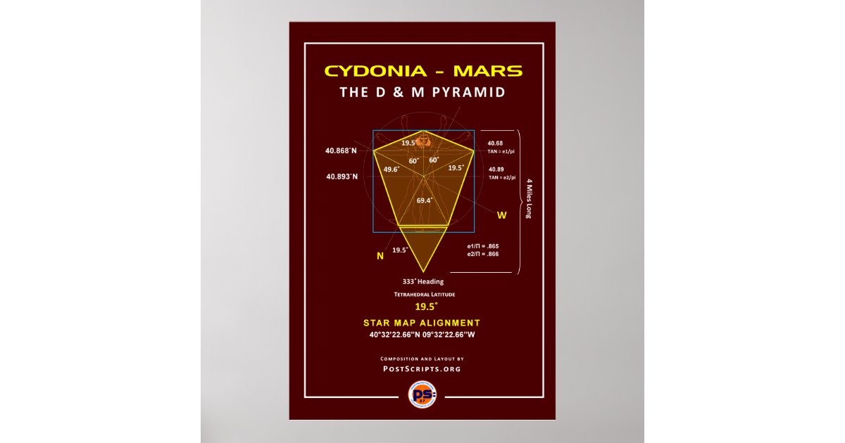Cydonia-Mars: D&M Pyramid Poster | Zazzle