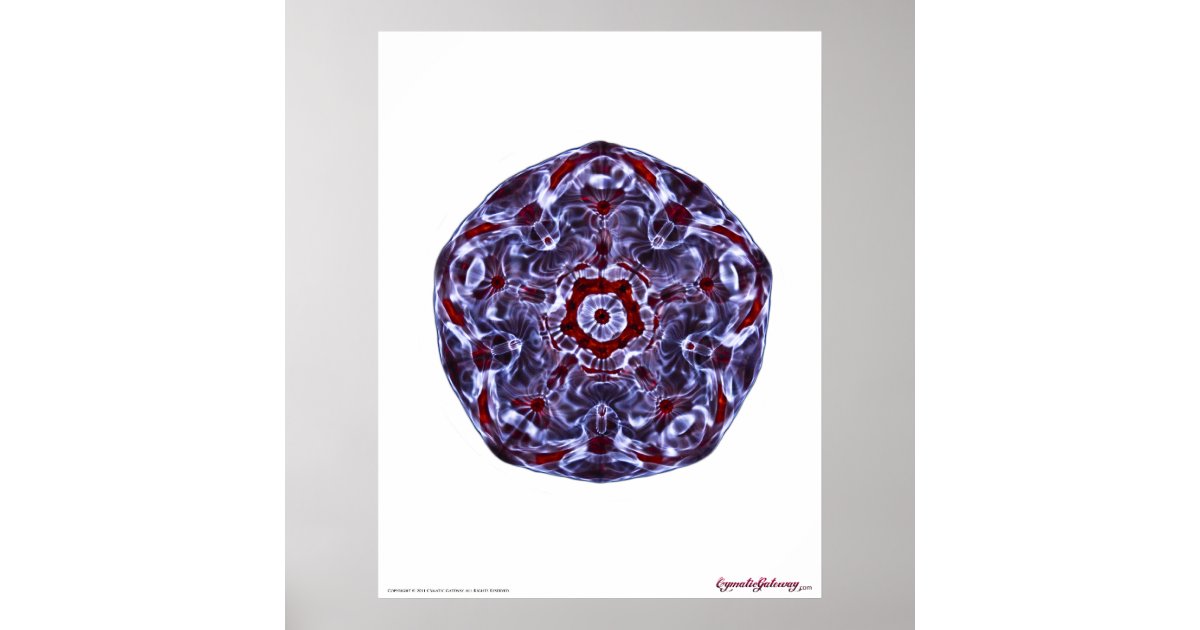 Cymatics 5 pointed star poster | Zazzle