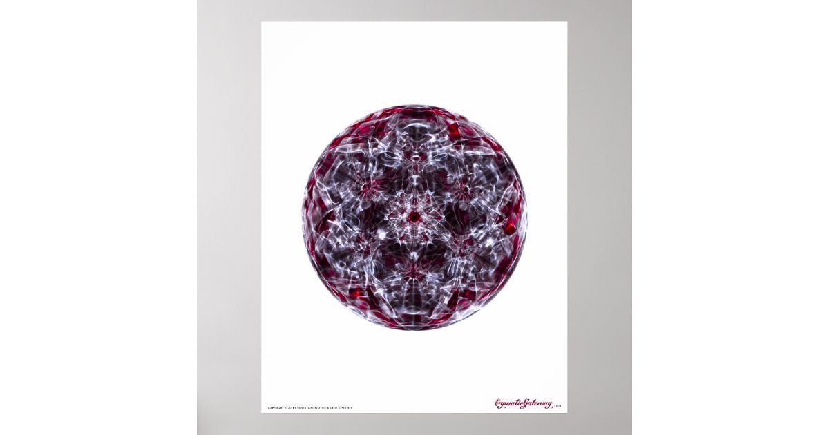 Cymatics: Metatron Cube Brainwave Sound Poster | Zazzle