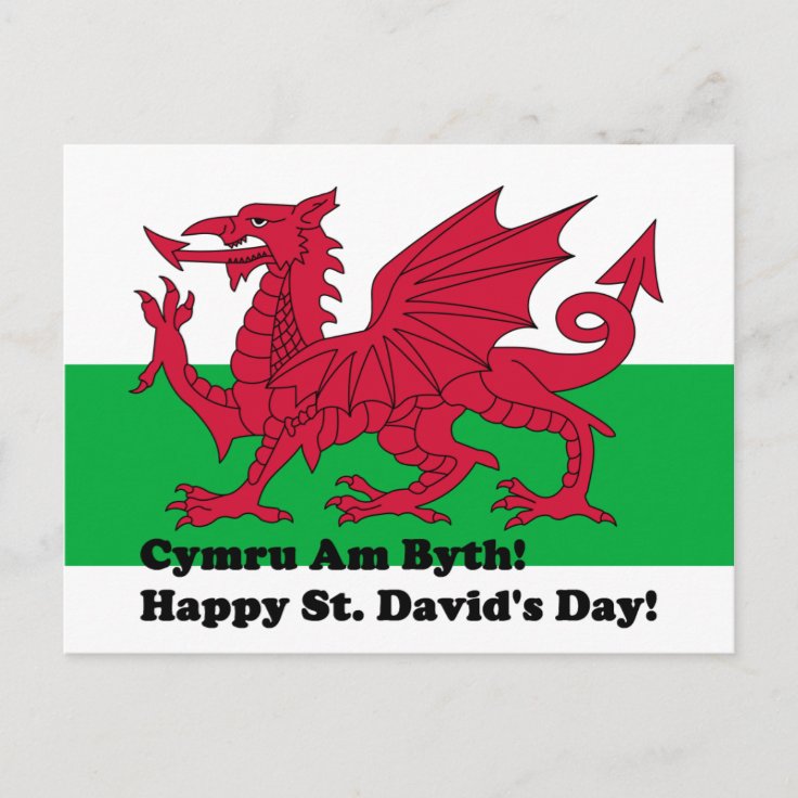 Cymru Am Byth - Happy St. David's Day Postcard | Zazzle