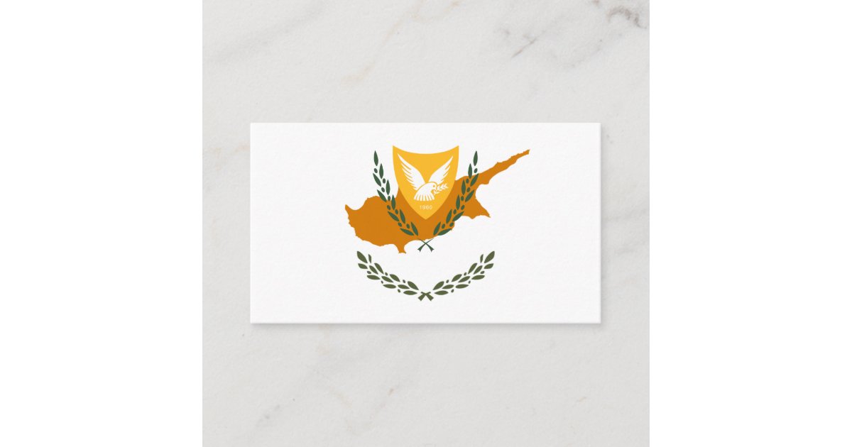 Cypriot Flag & Coat of Arms, Flag of Cyprus Business Card | Zazzle