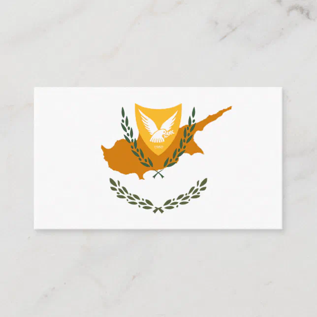 Cypriot Flag & Coat of Arms, Flag of Cyprus Business Card | Zazzle